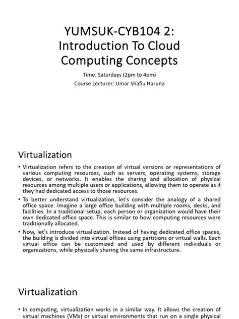 Cloud Computing 2 Pdf Virtual Machine Virtualization