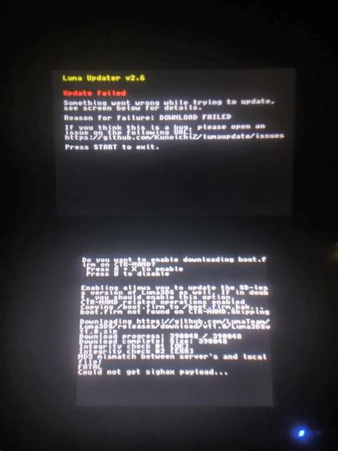 updating to luma 11 0 while using the updater doesn t work installed