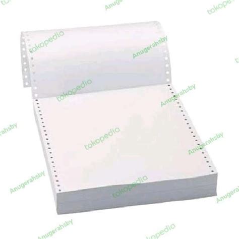 jual continuous form 1 ply kertas komputer untuk printer dot matriks