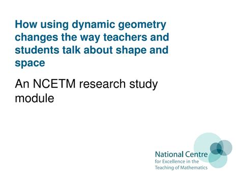 Ppt Dynamic Geometry Impact On Teaching And Learning Shapes Powerpoint