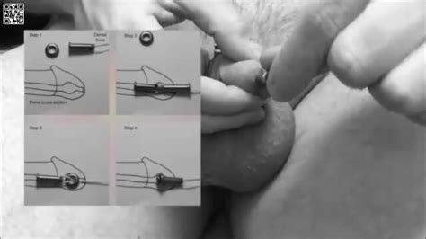 Slave Installing Tetherspout And Chastity Cage