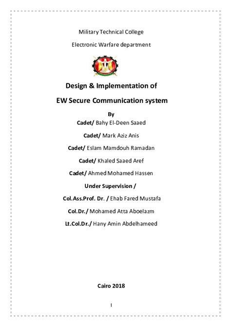doc design and implementation of ew secure communication system marc