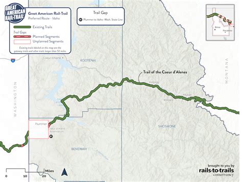 Great American Rail Trail Idaho Rails To Trails Conservancy Rails