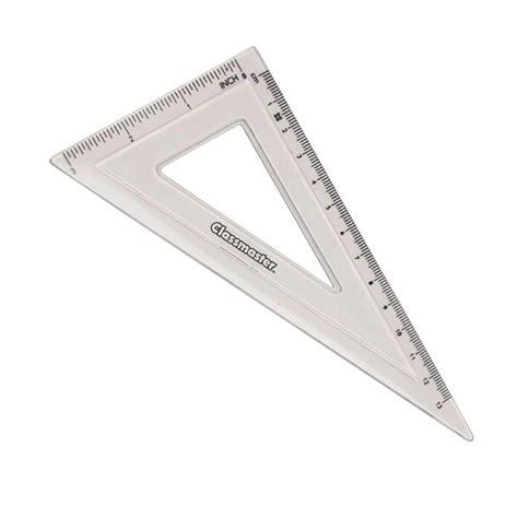 shop classmaster 60 degree set square clear pack of 30 s60 30 home