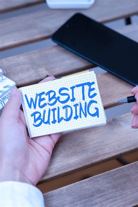 Text Showing Inspiration Website Building Word Written On Site Is
