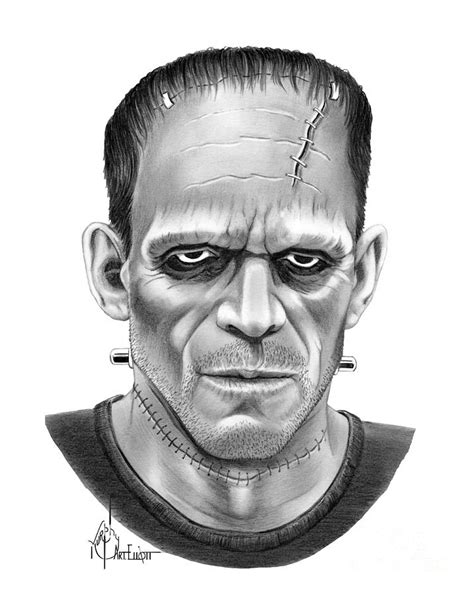 Frankenstein Face Drawing