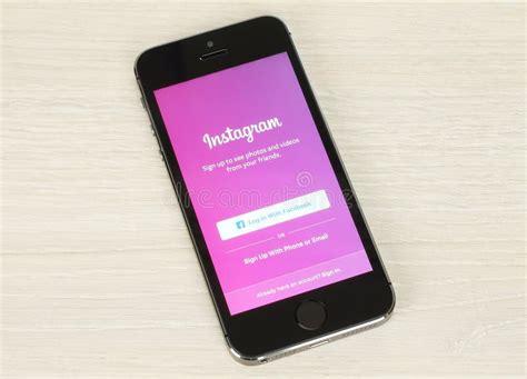 Iphone With Instagram Login Page On Its Screen Editorial Photography