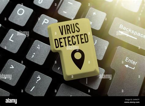 writing displaying text virus detected business showcase a computer