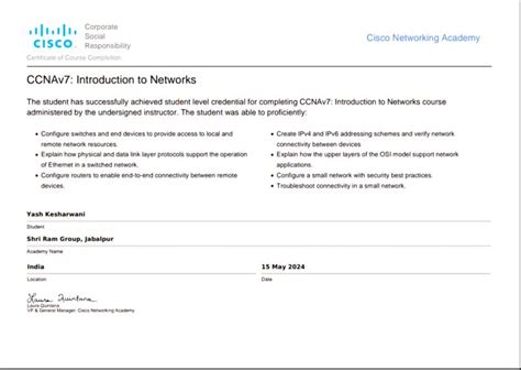 Yash Kesharwani On Linkedin Networking Cisconetacad Innovation