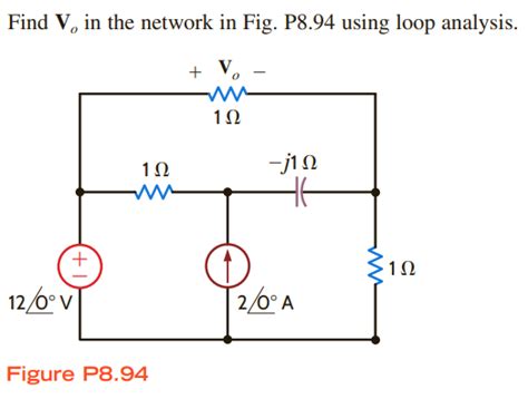 Solved Find V In The Network In Fig P894 Using Loop