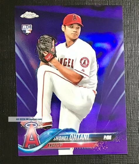 2018 Topps Chrome Shohei Ohtani Rc Purple Refractor 299 Rookie Card