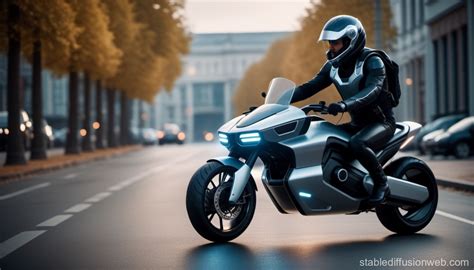Futuristic Hoverbike Design Stable Diffusion Online