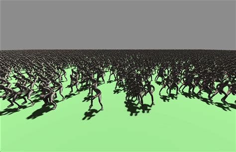 15000 Zombies Rendered In Godot On My Macbook Using Method That Bakes