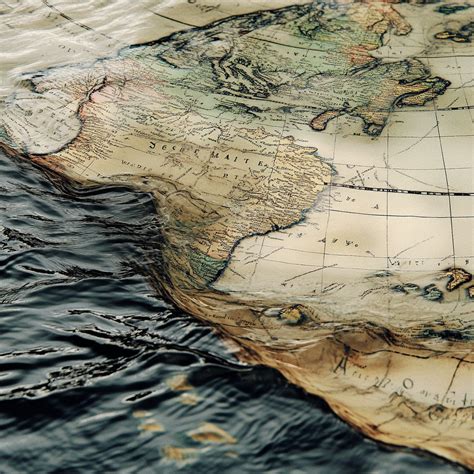 Free Antique Map Submerged Photo Map Water Antique Download At