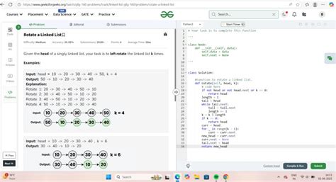 Geeksforgeeks Gfg160 160daysofcode Geekstreak2025 Dsa Technicalskills Codingjourney