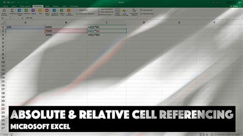 Absolute And Relative Cell Reference In Excel Microsoft Excel