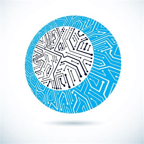 Premium Vector Vector Round Circuit Board With Electronic Components Of Technology Device