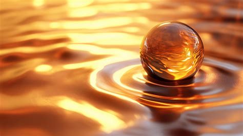 Small Round Clear Object Is Floating On Top Of A Body Of Water The Water Is A Deep Rich