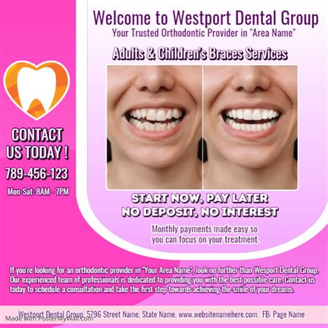 Dental Braces Service Ad Flyer Template Postermywall