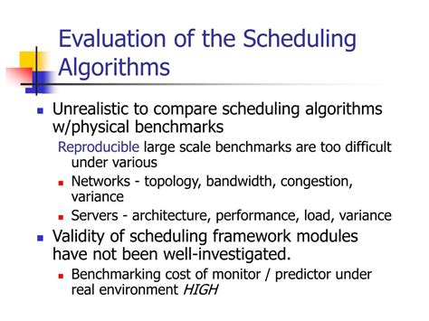 Ppt Bricks A Performance Evaluation System For Scheduling Algorithms