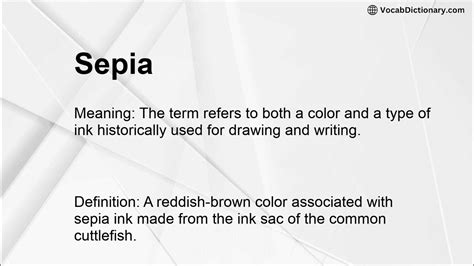 Sepia Meaning Youtube
