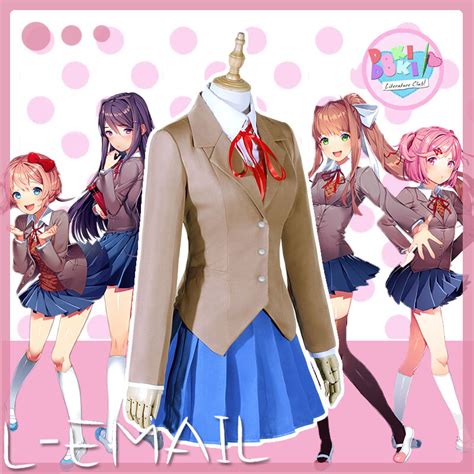 Sayori Yuri Natsuki Monika Cosplay Costume Doki Doki Literature Club