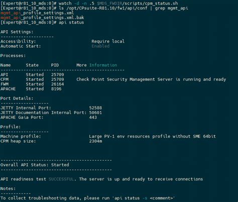 checkpoint r81 10 api not running also smartconso check point