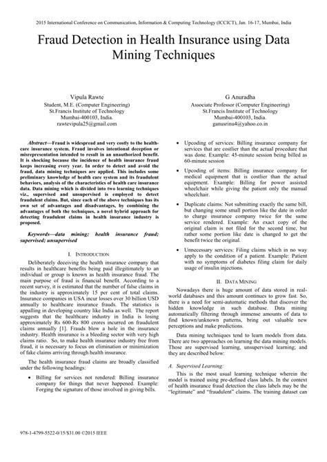 pdf fraud detection in health insurance using data mining techniques