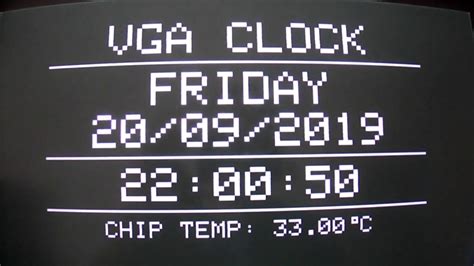 VGA Clock With PIC F K MCU And DS RTC YouTube
