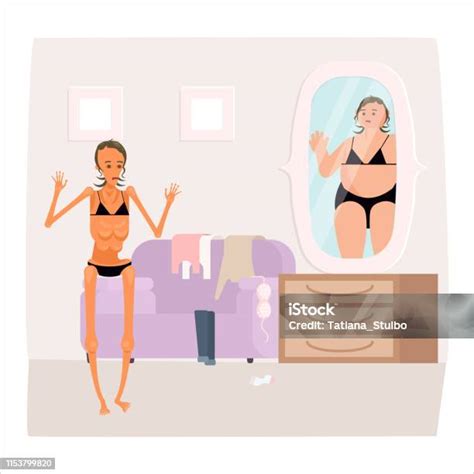 섭식 장애 거식 증 또는 식욕 부진 개념 가냘픈에 대한 스톡 벡터 아트 및 기타 이미지 가냘픈 강박 거식증 Istock