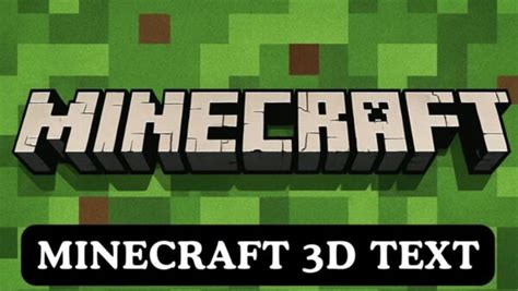 Minecraft 3d Text