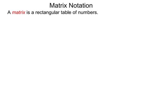 83 Matrix Notation Ppt