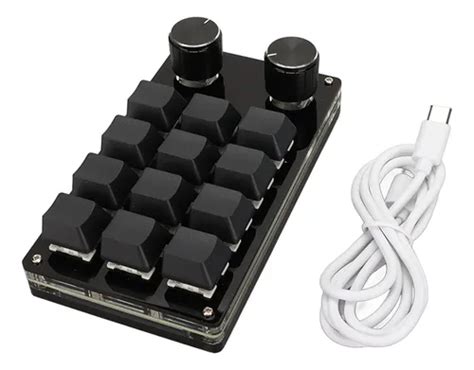 Mini Keypad 12 Keys 2 Knobs Rgb Backlit Blue Switch Mercadolivre