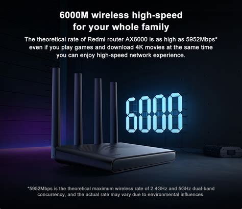 ETOtalk Xiaomi Router AX6000 Quad-Core High-Performance CPU 2.4G/5G Wi ...