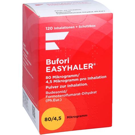 Bufori Easyhaler 80µg 45µg Dosis 120 Ed Schutzbox 1 St Auf E
