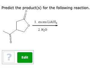 Solved Predict the product(s) for the following reaction. 1. | Chegg.com