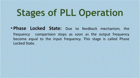 Phase Locked Loop PLL PPTX