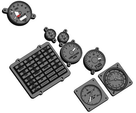 Stl File F 16 Cockpit Rhs Aux Console Instruments Scale 11 🕹️・design