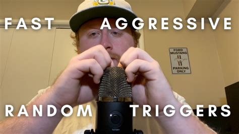 ASMR Fast and Aggressive Trigger Assortment | Random Triggers | Mic ...