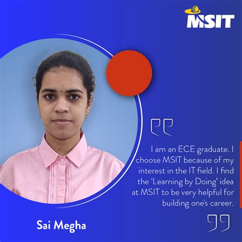 Msit Program Our Unique Learning By Doing Teaching Methodology Has