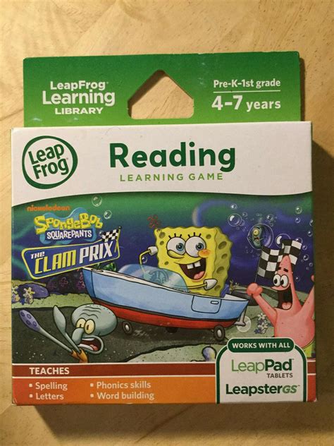 Leapfrog Explorer Leappad Learning Game Spongebob Squarepants Clam Prix 3915605495