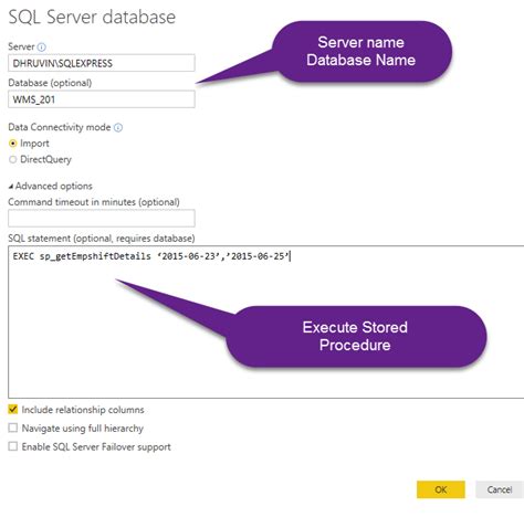Execute Sql Server Stored Procedure With User Parameter In Power Bi
