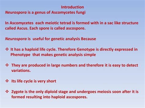 Neurospora Tetrad Analysispptx