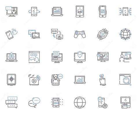Resource Evaluation Line Icons Collection Assessment Appraisal