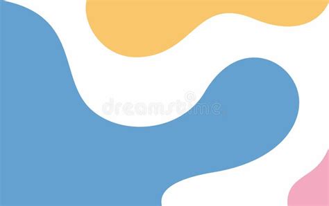 Colorful Fluid Shape Abstarct Background Design Minimalist Curve Backdrop Stock Vector