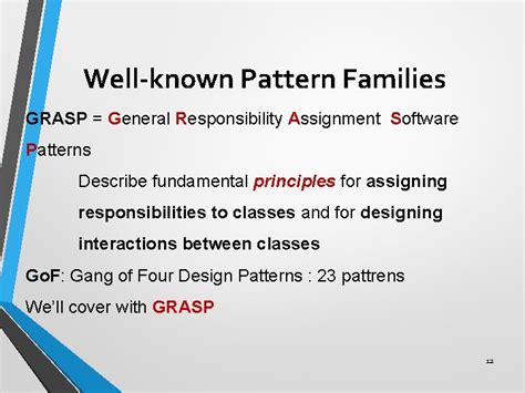 Grasp Designing Objects With Responsibilities Chapter 16 Applying