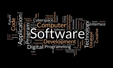 Premium Vector Word Cloud Background Concept For Software Computer Programming Development Of