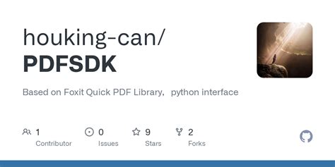 GitHub Houking Can PDFSDK Based On Foxit Quick PDF Librarypython Interface