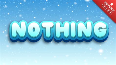 Nothing Text Effect Generator
