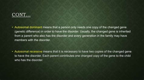 Single Gene Disorders Pptx